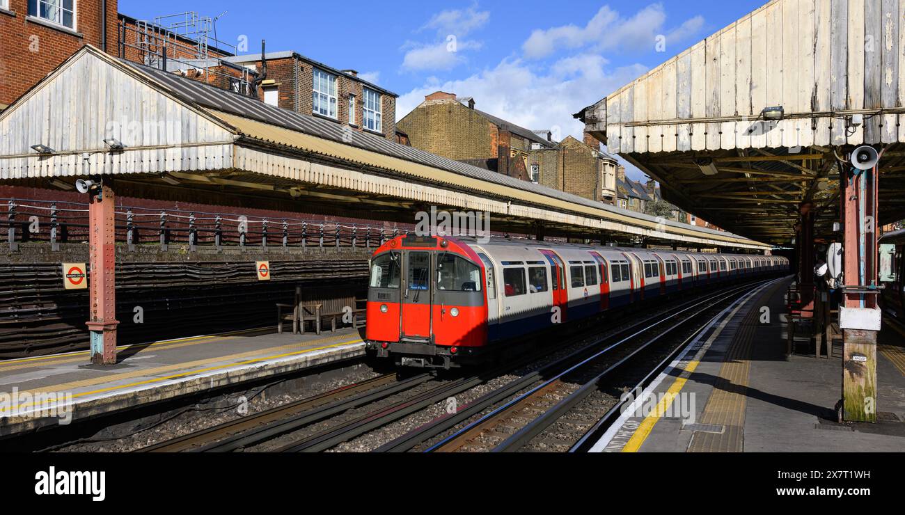 London, UK - March 23, 2024; Eastbound Piccadilly Line underground ...