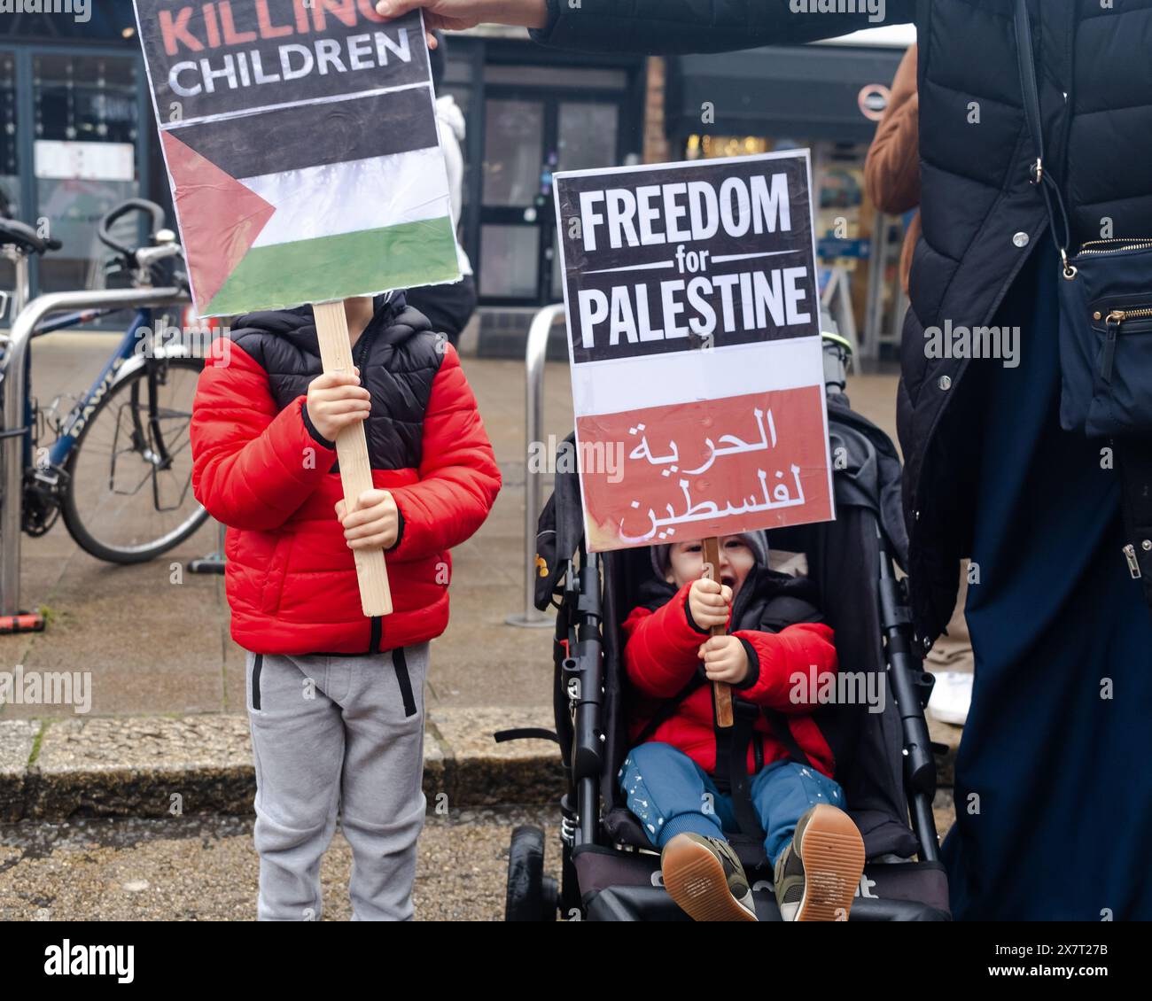Family join Pro Palestine Protest, 16 december 2023, Southampton, UK ...
