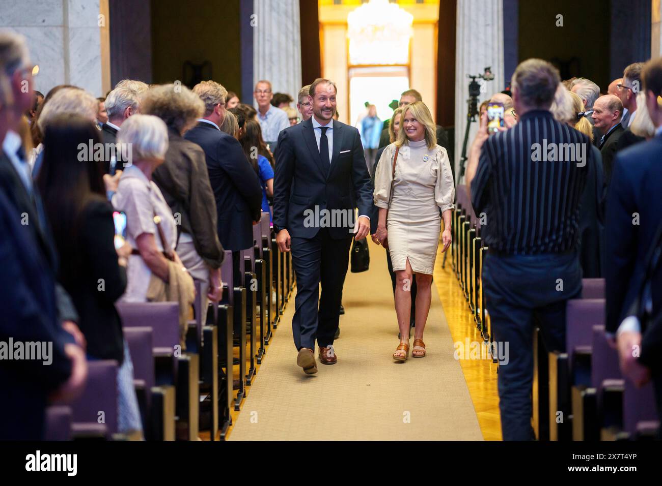 Oslo 20240521.Crown Prince Haakon and Oslo's mayor Anne Lindboe arrive ...