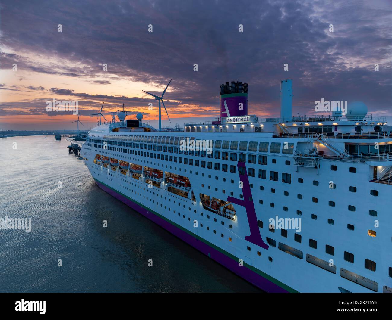 Cruise ship Ambience operated by Essex based Ambassador cruise line ...