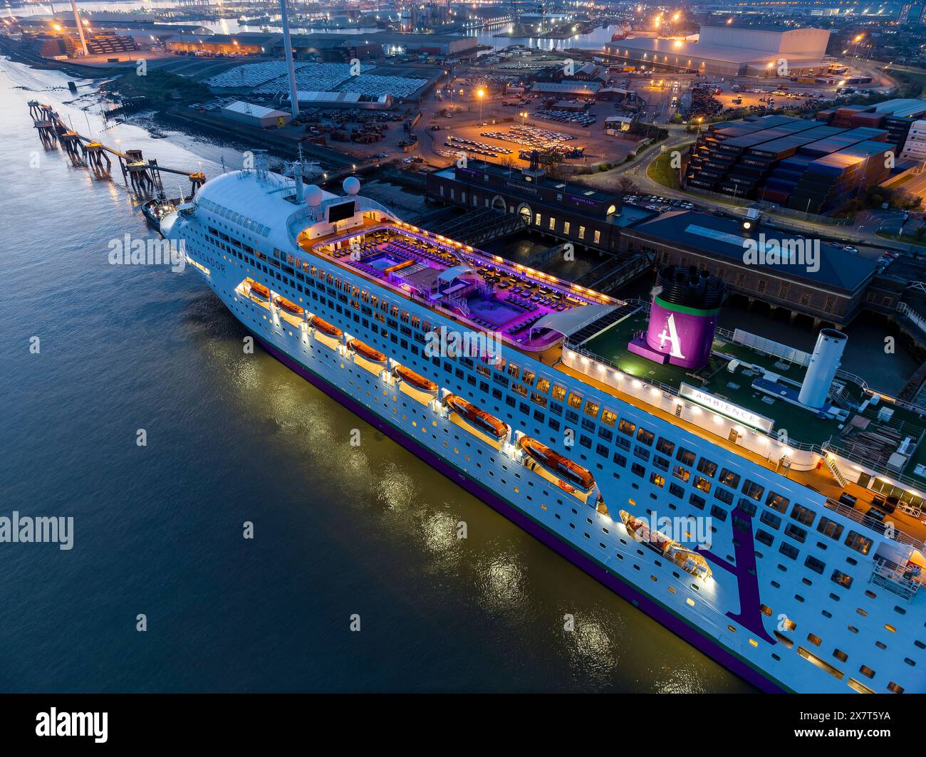 Cruise ship Ambience operated by Essex based Ambassador cruise line ...