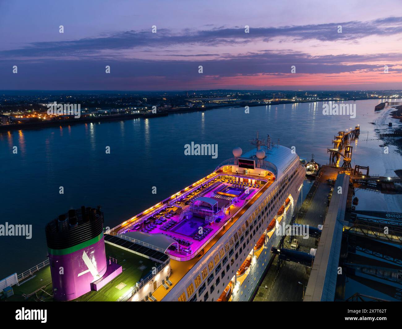 Cruise ship Ambience operated by Essex based Ambassador cruise line ...