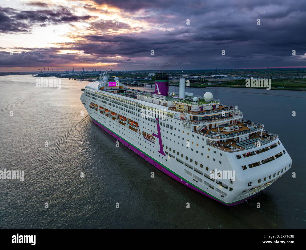 Cruise ship Ambience operated by Essex based Ambassador cruise line ...