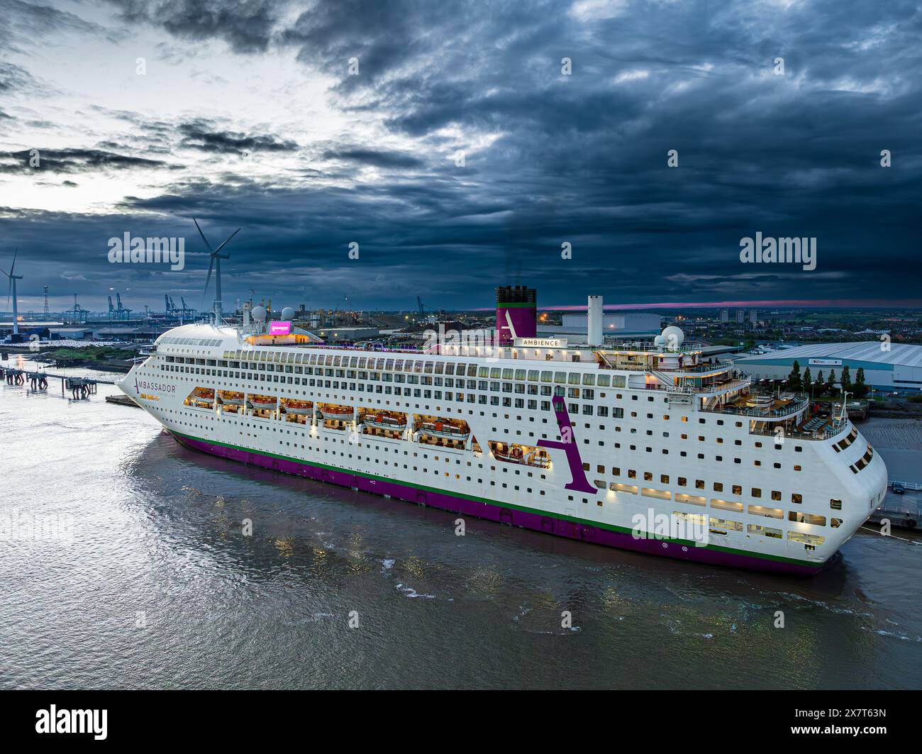Cruise ship Ambience operated by Essex based Ambassador cruise line ...
