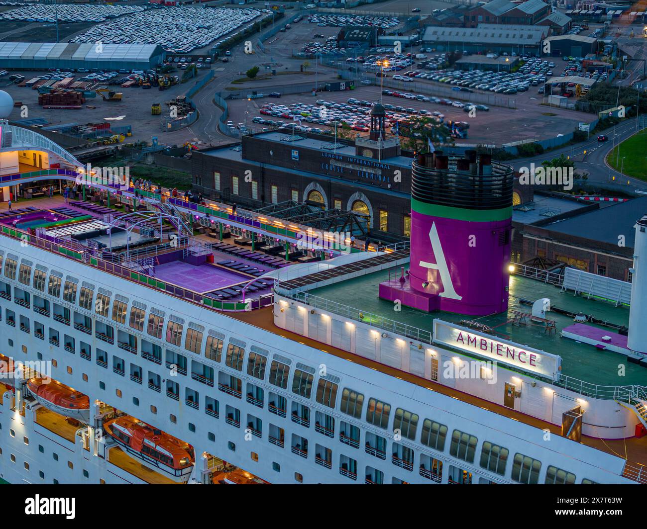 Cruise ship Ambience operated by Essex based Ambassador cruise line ...