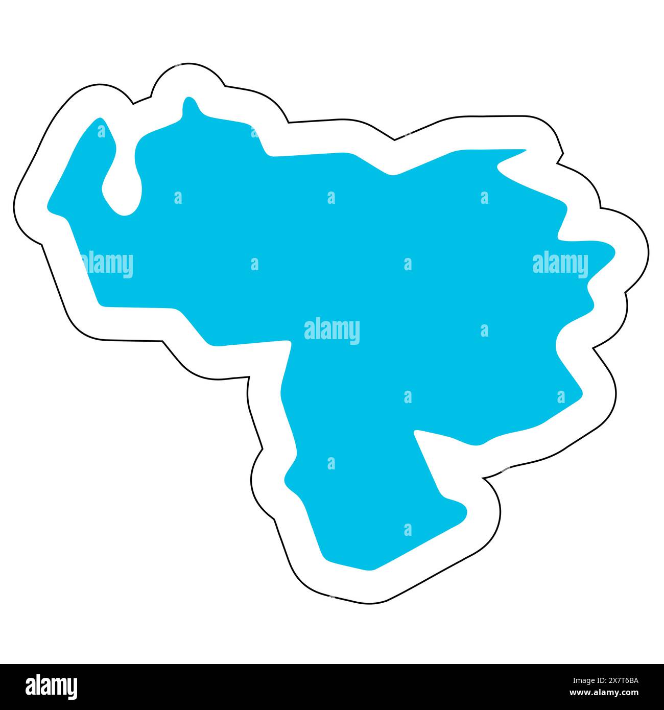 Venezuela detailed silhouette map hi-res stock photography and images ...