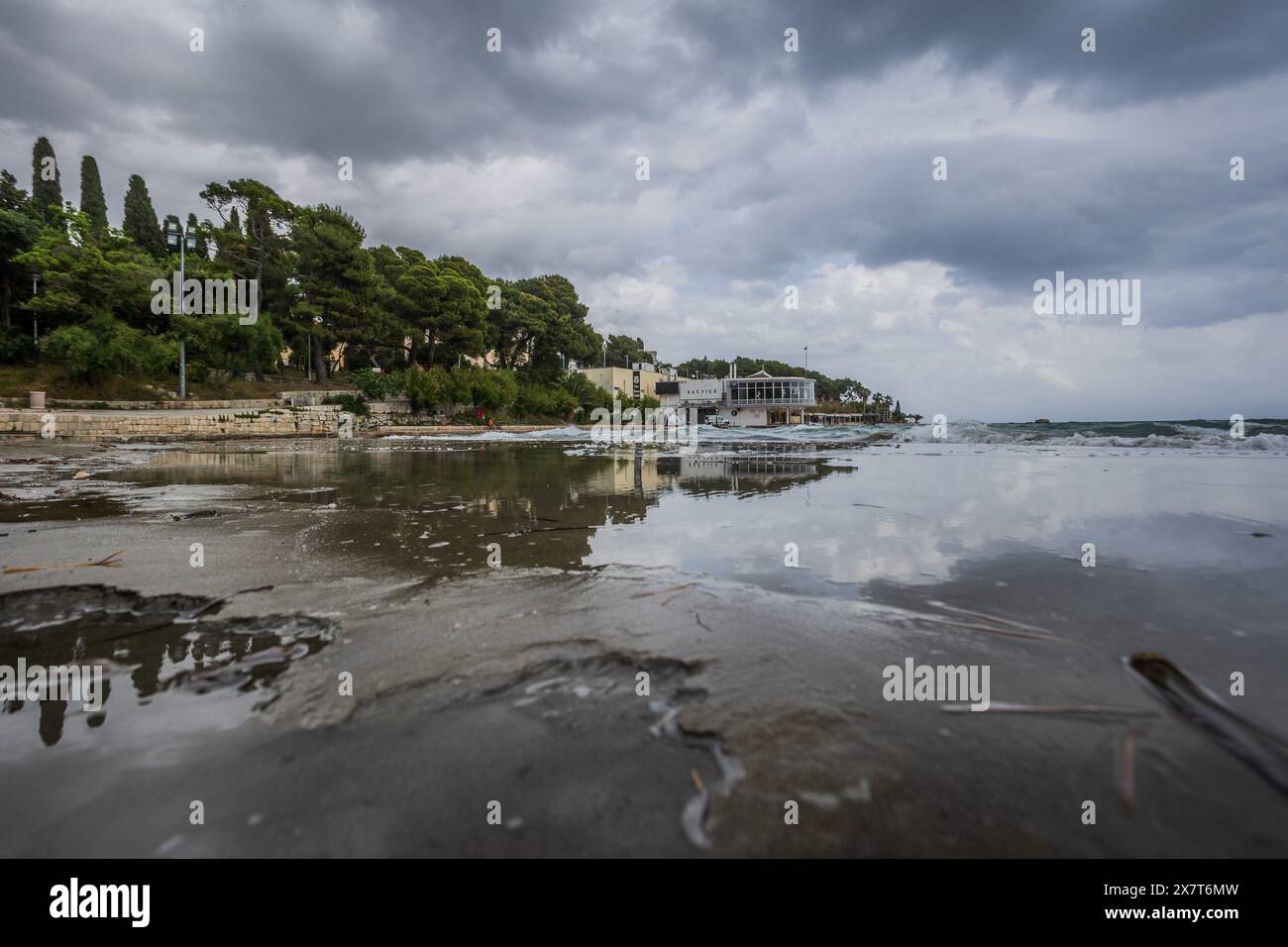 Split, Croatia. 21st May, 2024. Bad weather with strong wind in Split ...