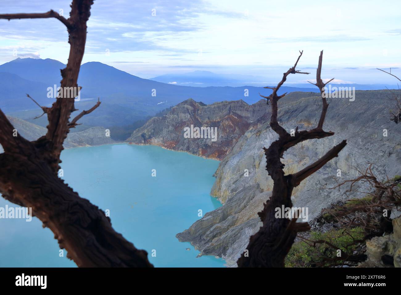 Kawah Ijen, the poisonous lake in the Ijen crater. Java, Indonesia ...