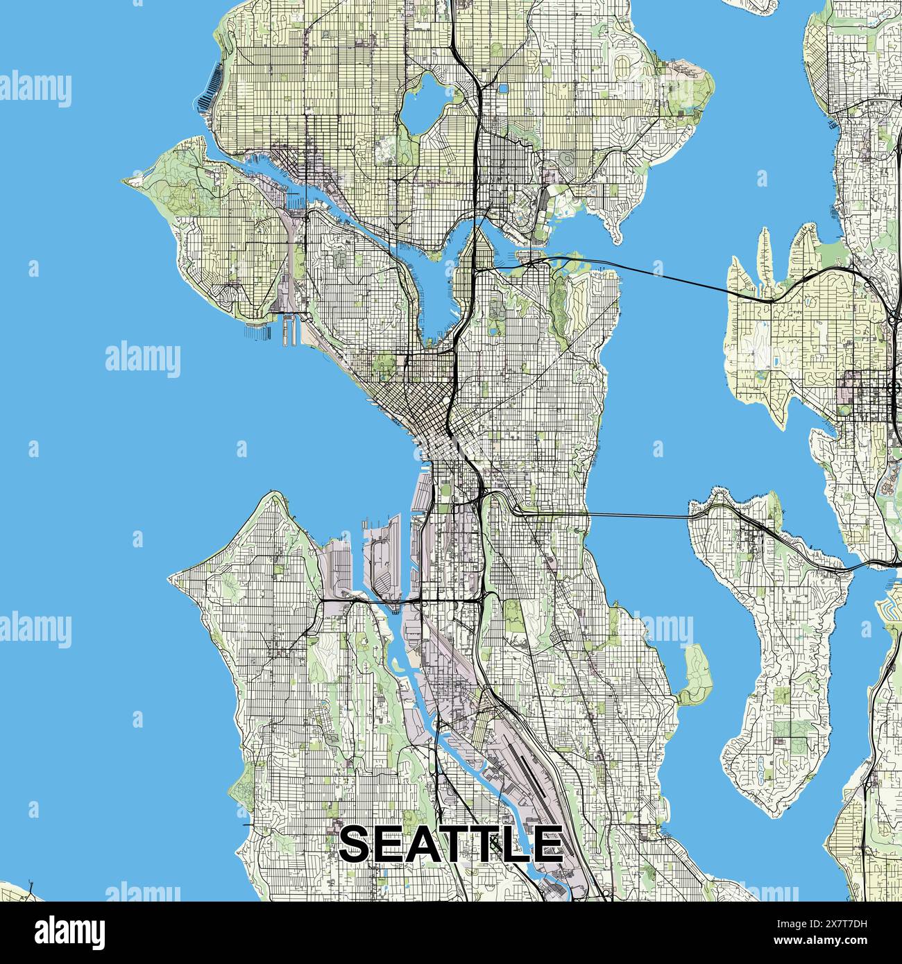 Seattle view Stock Vector Images - Alamy