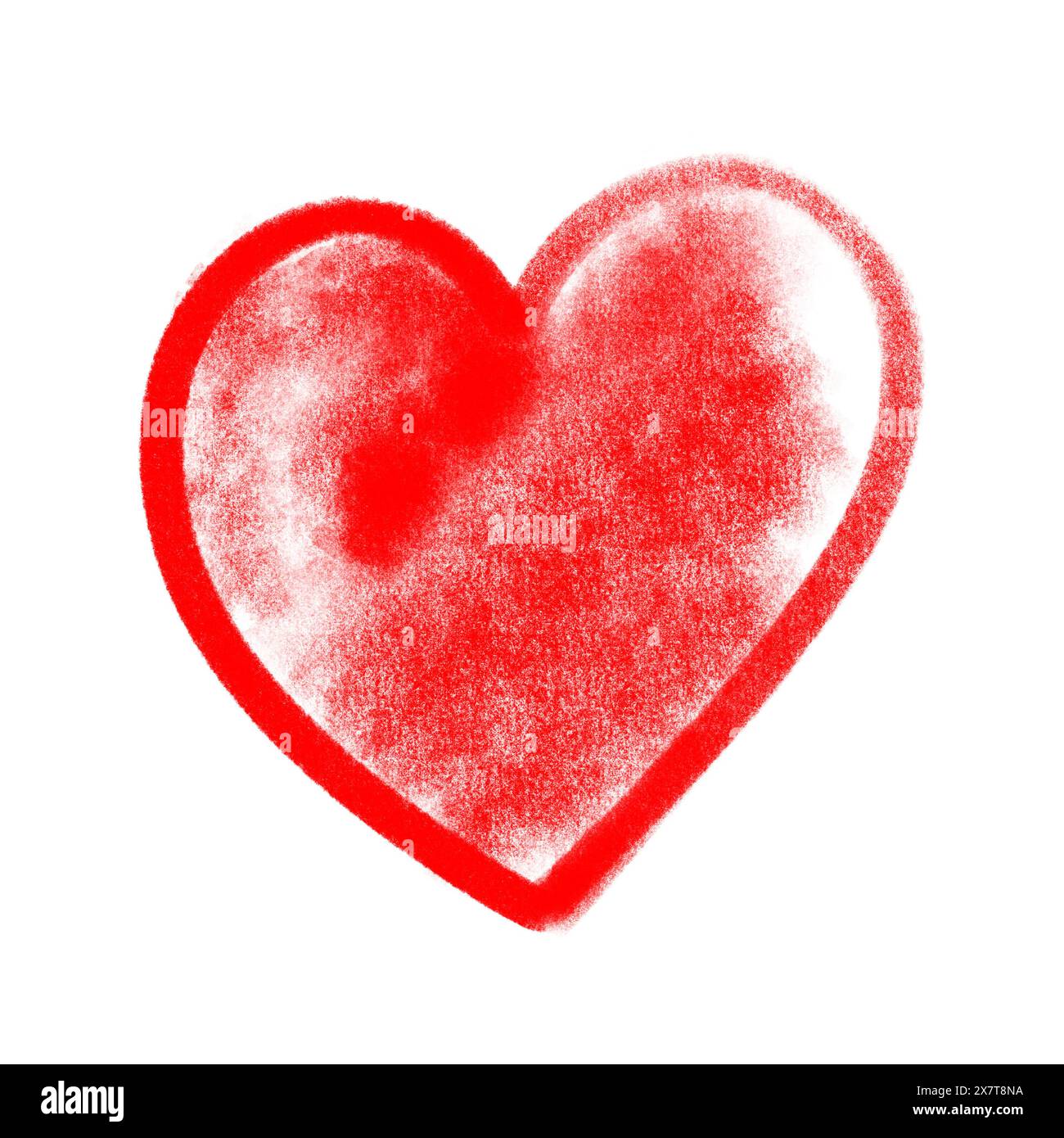 One red heart on white background, illustration Stock Photo - Alamy