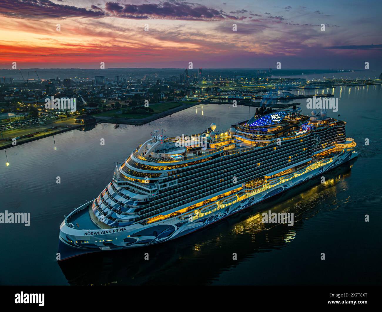 Southampton, UK - 12 May 2024 Cruise ship Norwegian Prima arrives in ...