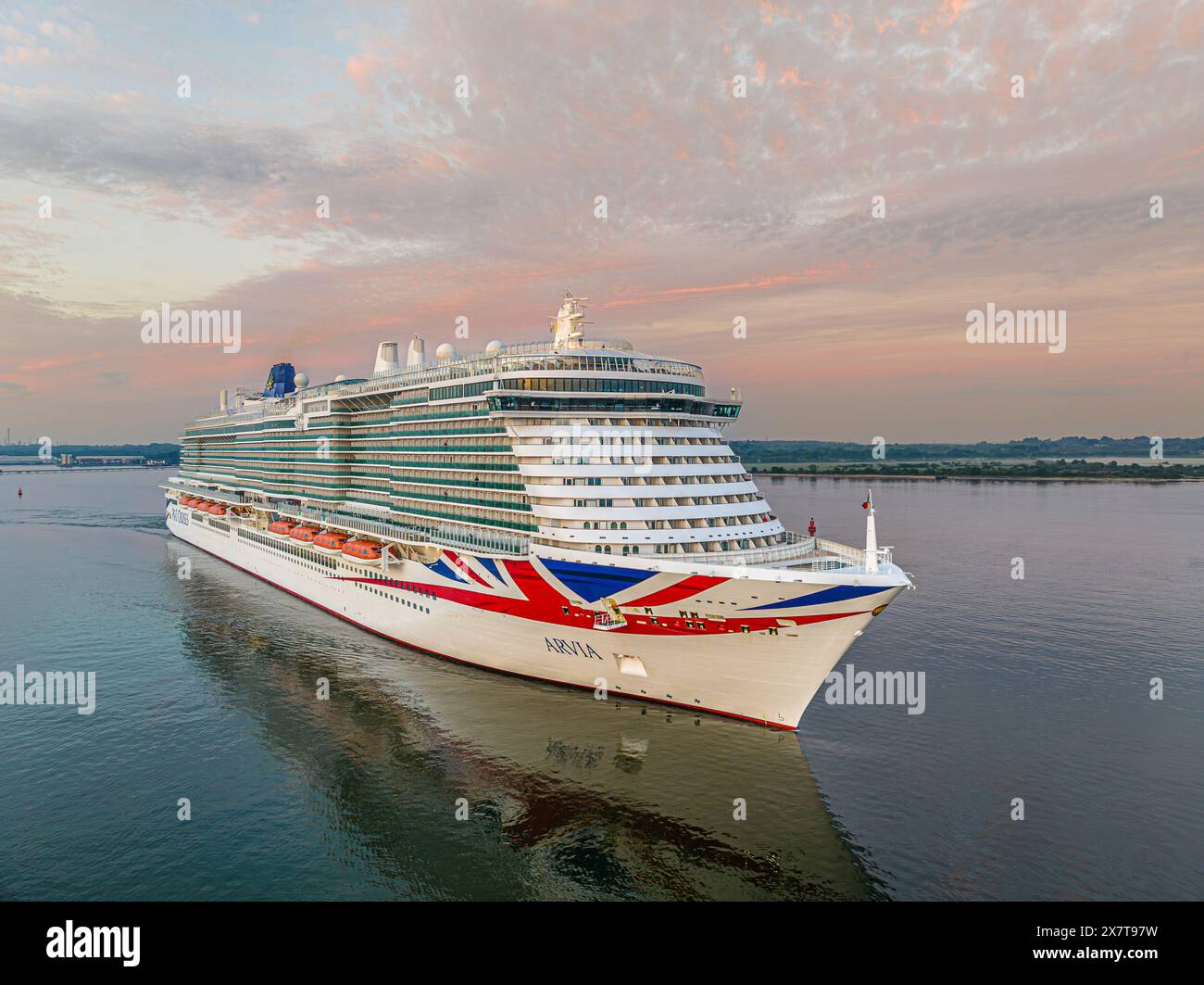 The liner Arvia cruise ship arrives at the French Mediterranean port of ...
