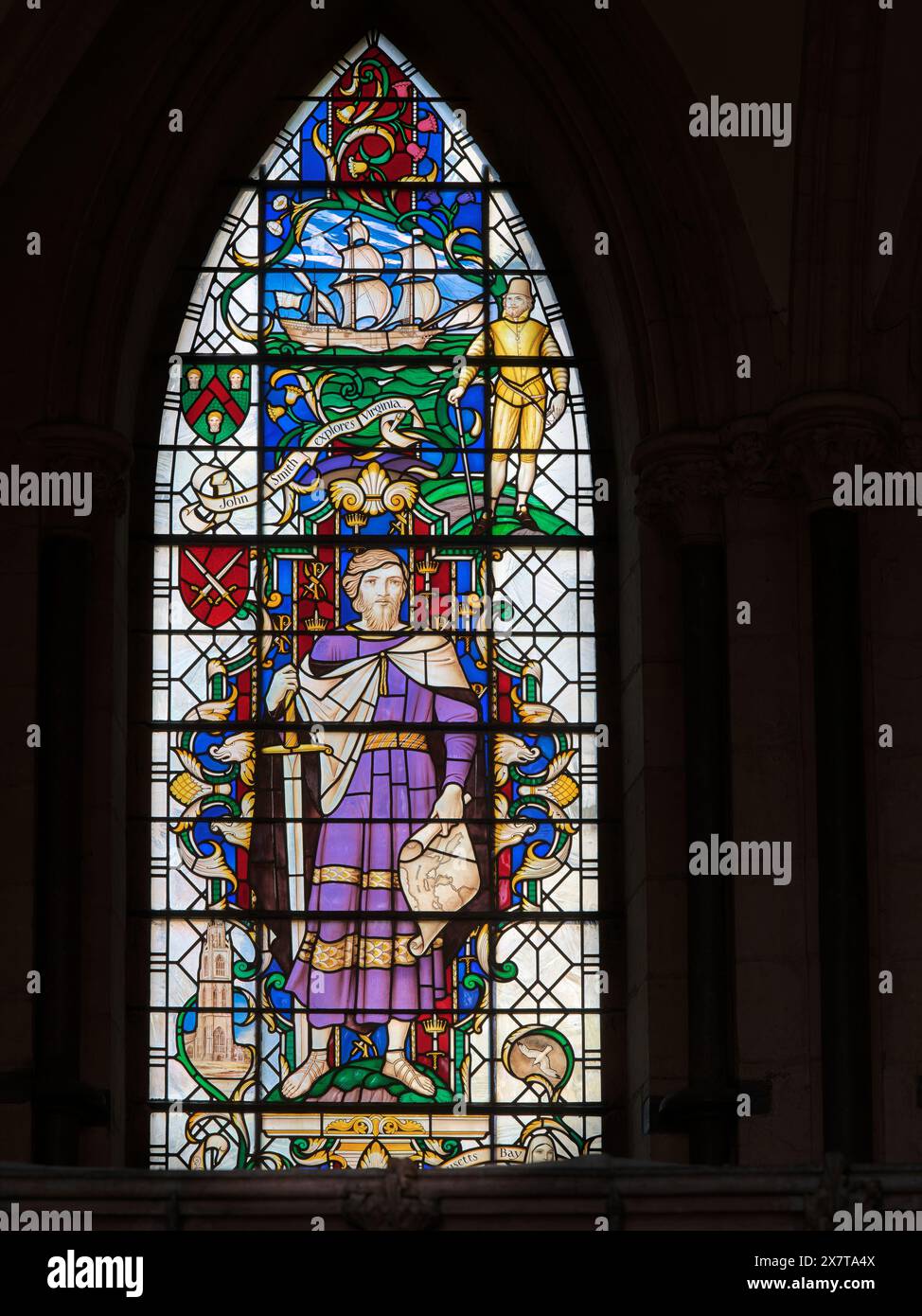 St Paul, the sea going apostle of Jesus Christ, and above it, John ...