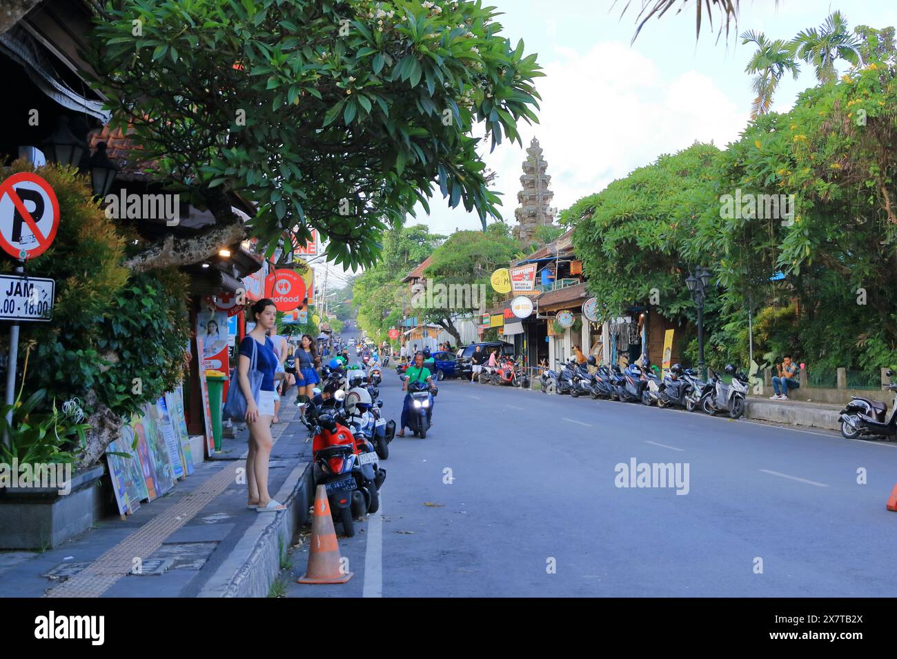 Ubud, Bali in Indonesia - January 30 2024: local people and tourists ...