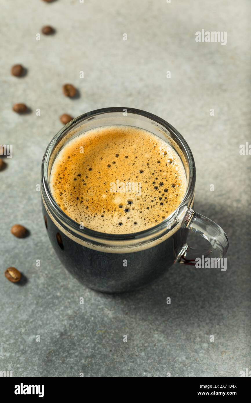 Warm Hot Americano Coffee in a Mug with Water Stock Photo - Alamy