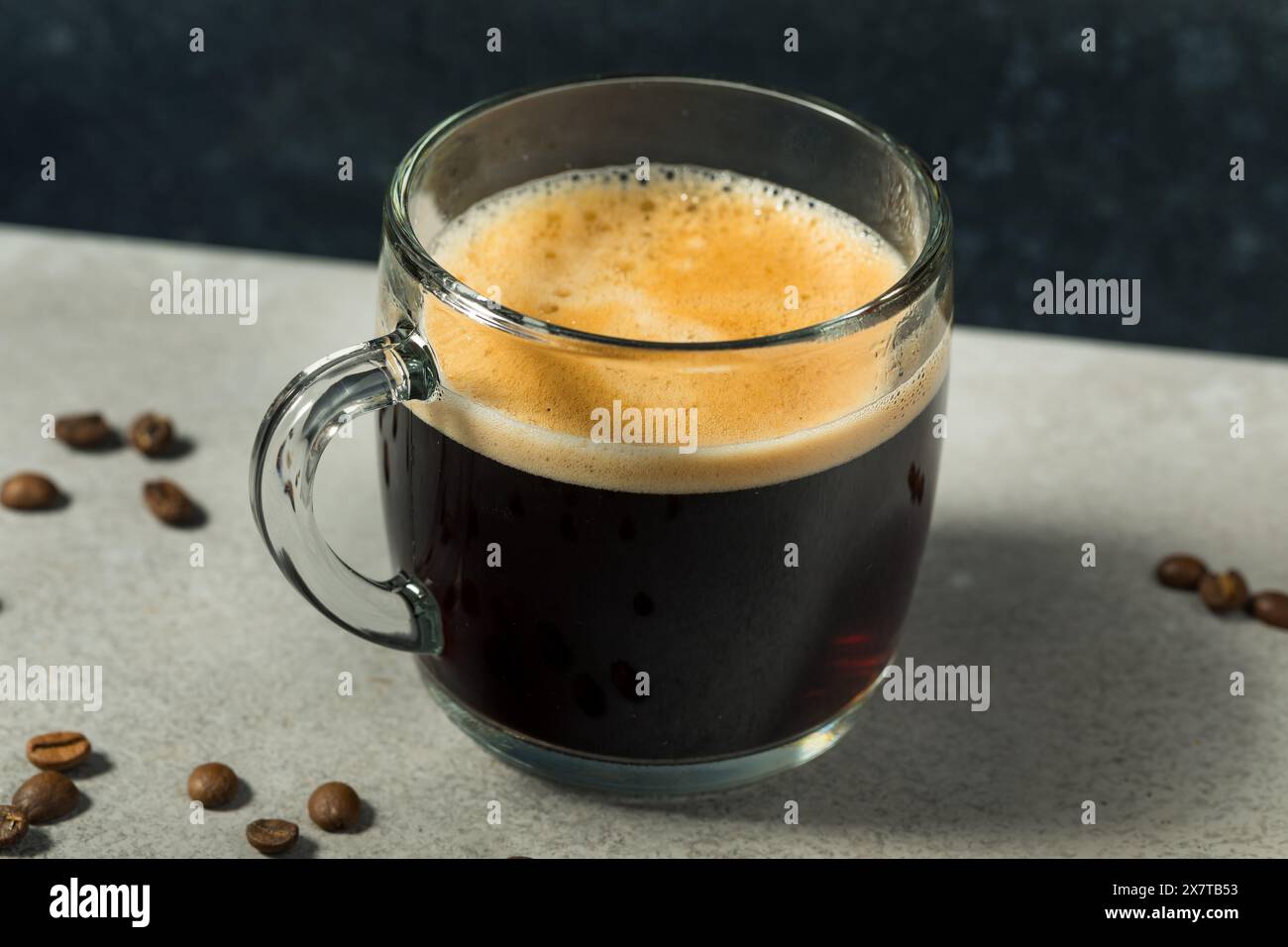 Warm Hot Americano Coffee in a Mug with Water Stock Photo - Alamy