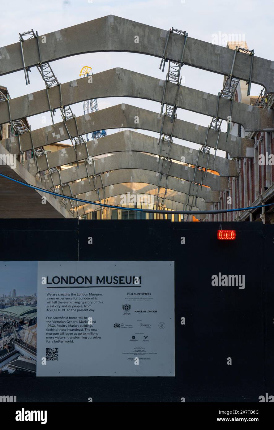 Construction of the new London Museum near the historical Smithfields ...