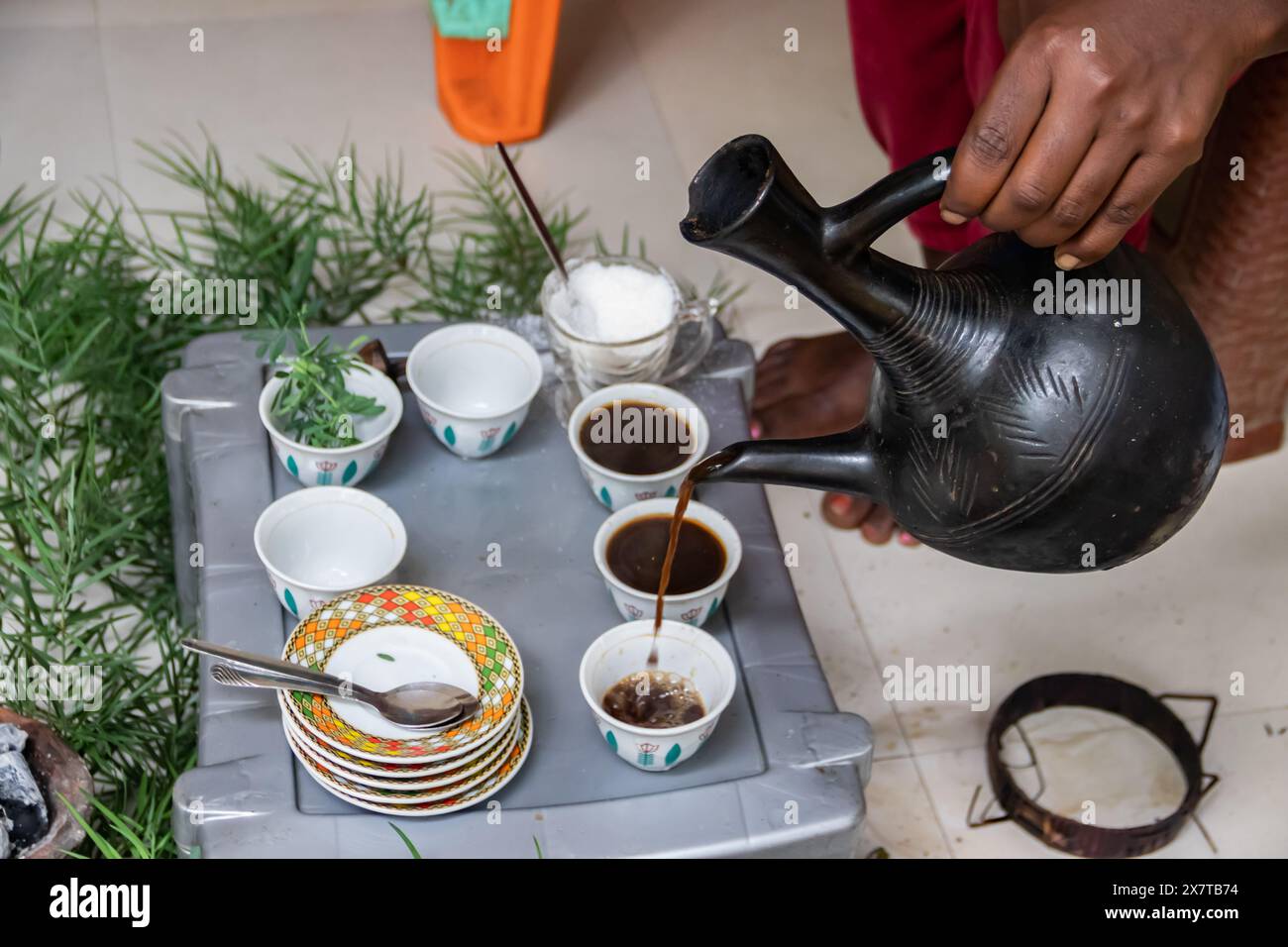 Traditional ethiopian coffee ceremony hi-res stock photography and ...
