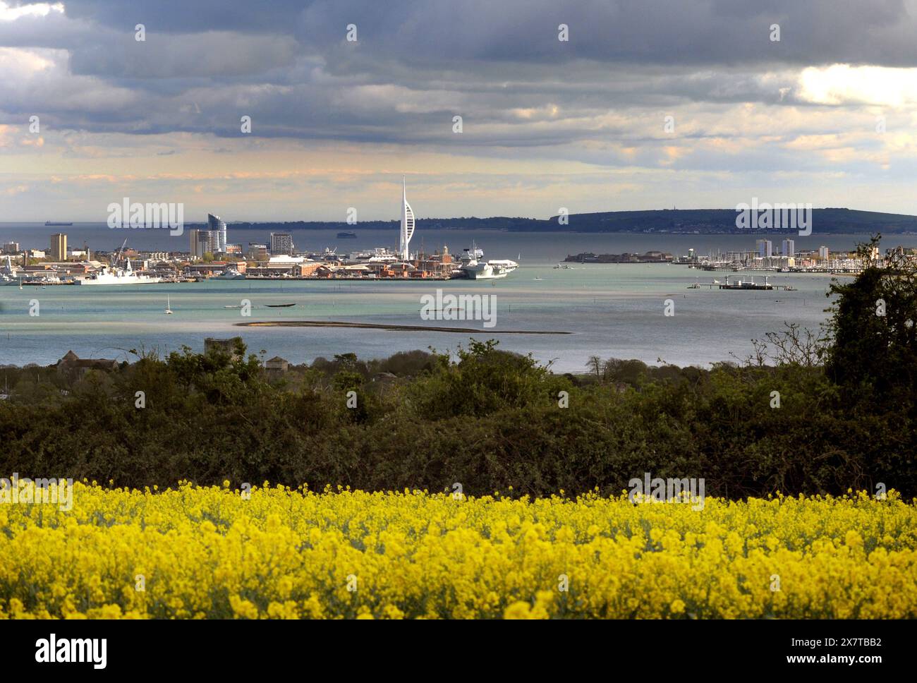 VIEW OF THE CITY OF PORTSMOUTH, PORTSMOUTH NAVAL BASE AND PORTSMOUTH ...