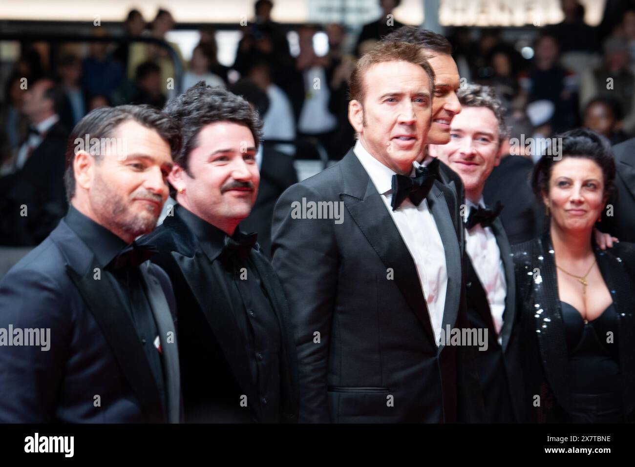 Lorcan Finnegan, Nicolas Cage and Alexander Bertrand attend "The Surfer ...