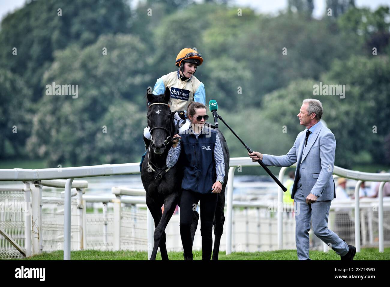 horse BETTY CLOVER and jockey GEORGIA DOBIE Stock Photo - Alamy
