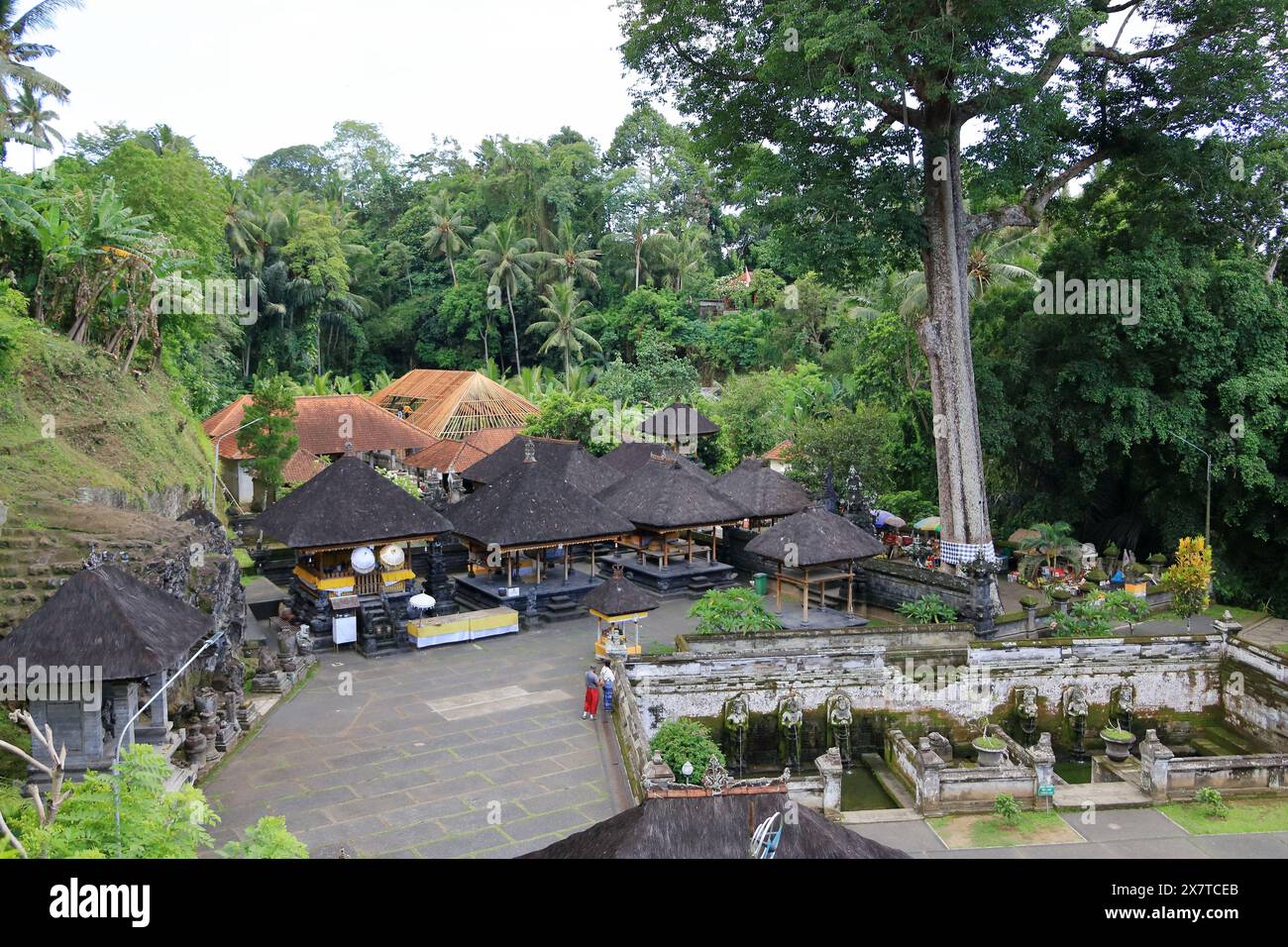 Ubud, Bali in Indonesia - January 31 2024: People visit the Goa Gajah ...