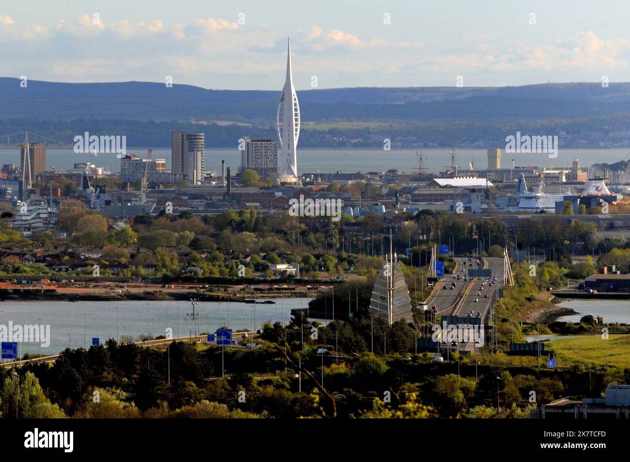 VIEW OF THE CITY OF PORTSMOUTH, PORTSMOUTH NAVAL BASE AND , THE ...