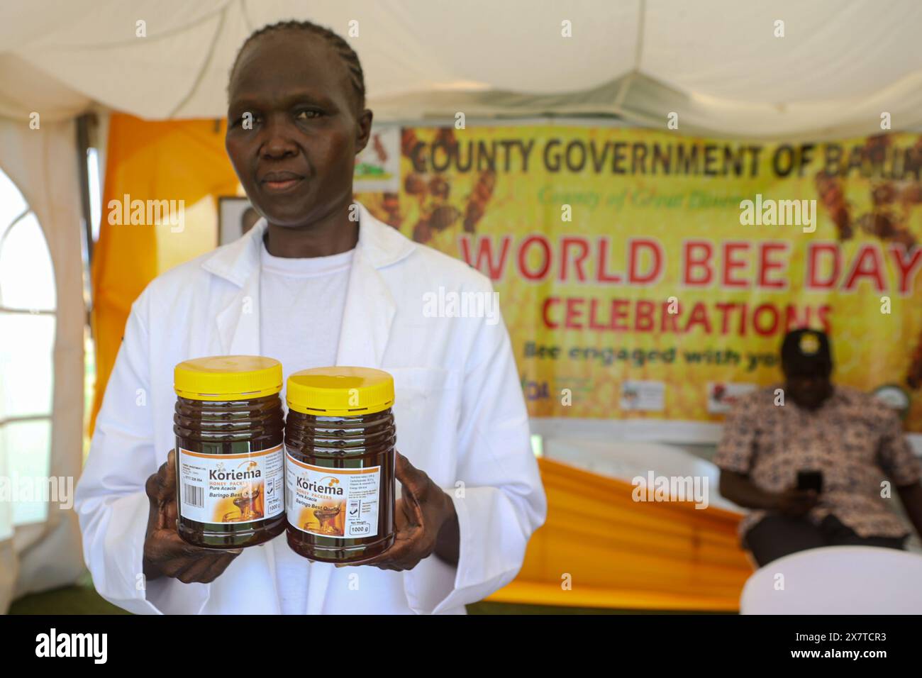 May 19, 2024, Nairobi, Kenya: A local bee keeper from Baringo county ...
