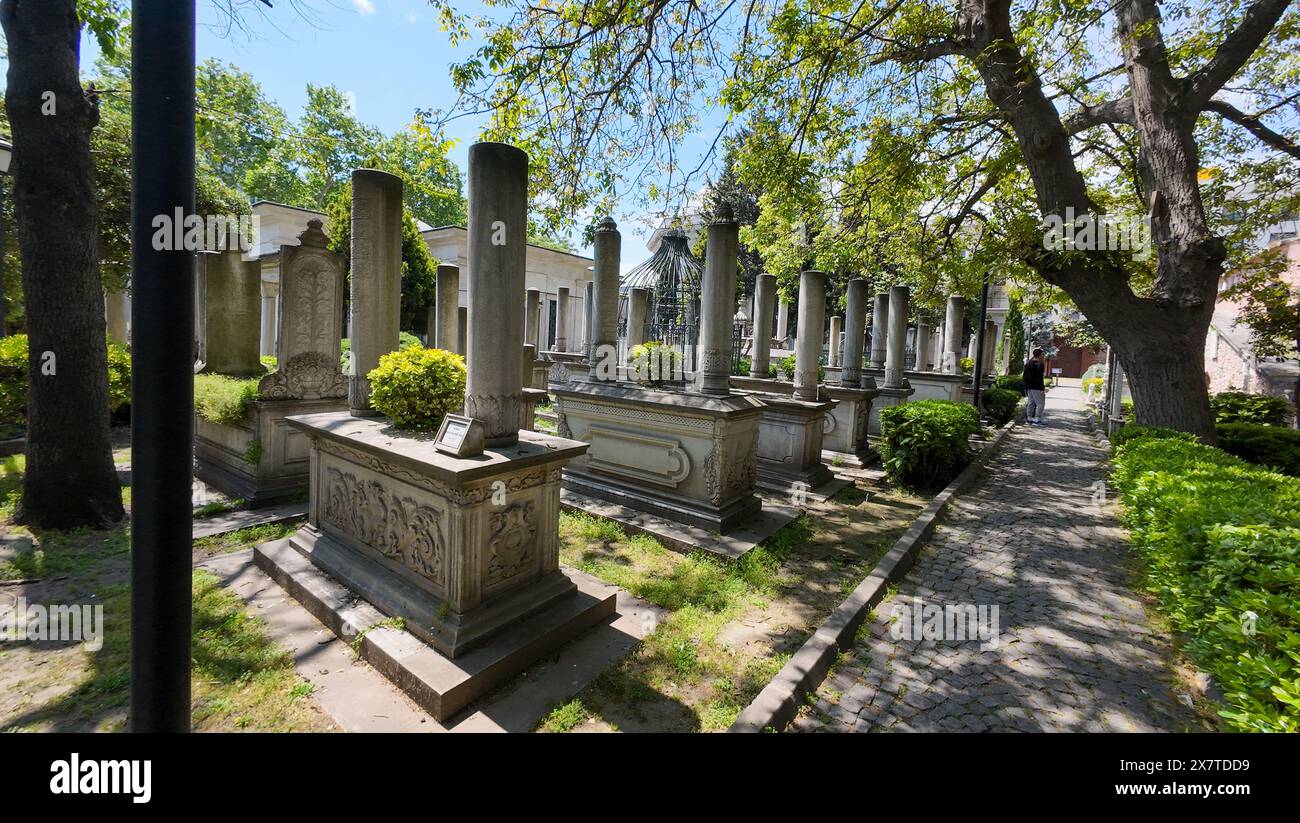 Photography of old traditional cemetery in Turkey Istanbul during ...