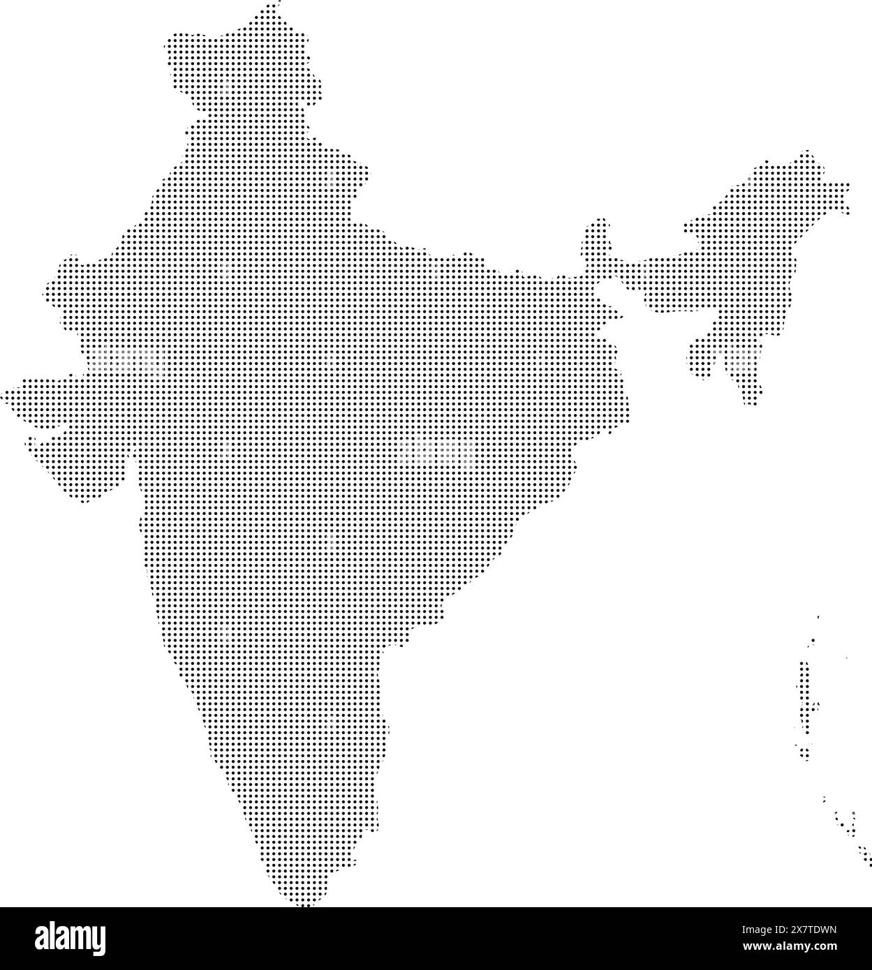 India map silhouette Dotted pattern vector illustration Stock Vector Image & Art - Alamy
