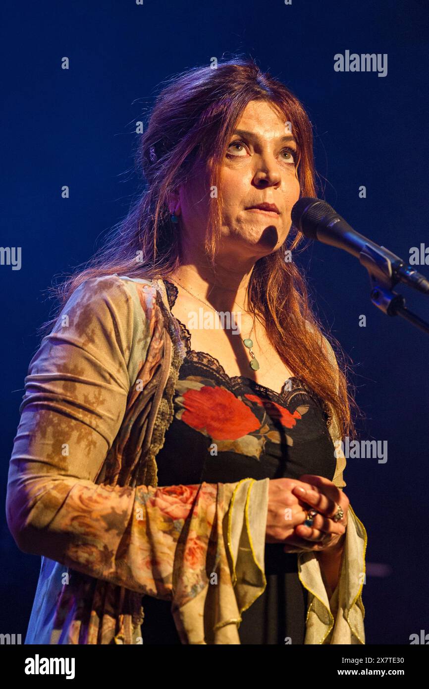 Agnes Jaoui, french actress and singer plays live in Brussels in 2016 ...