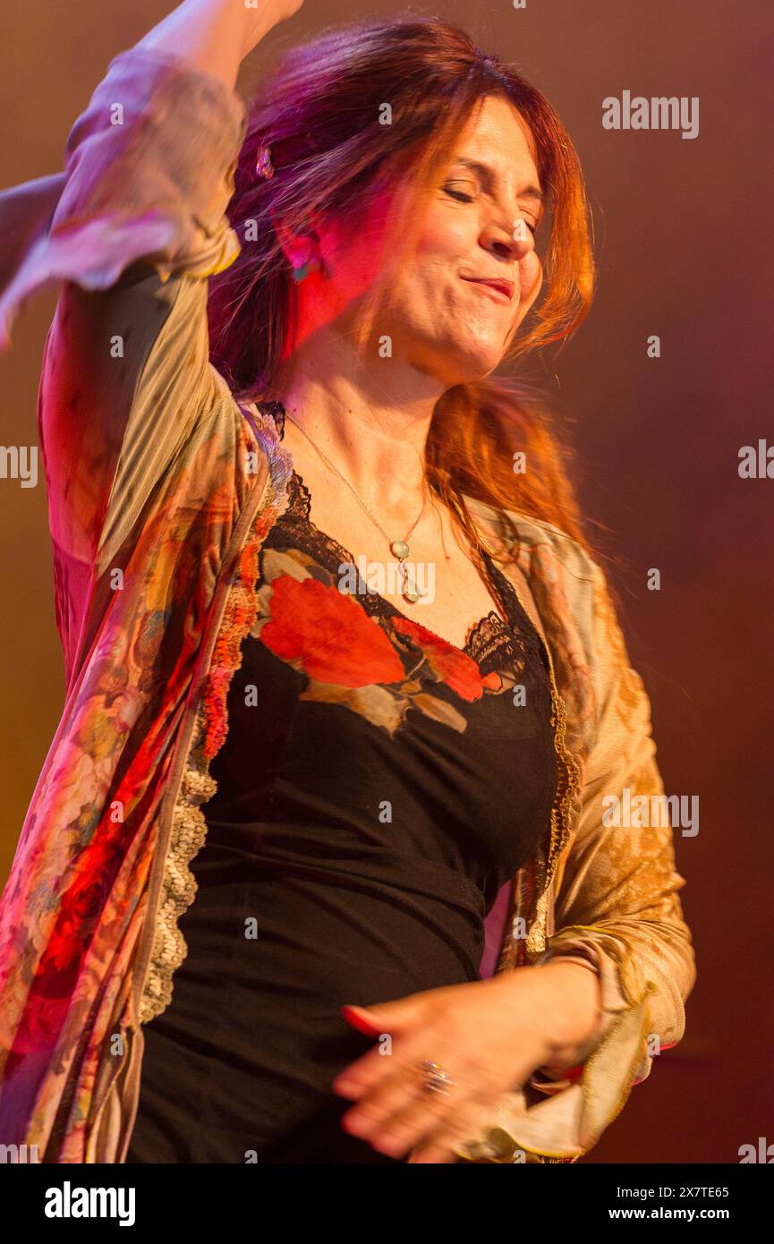 Agnes Jaoui, french actress and singer plays live in Brussels in 2016 ...