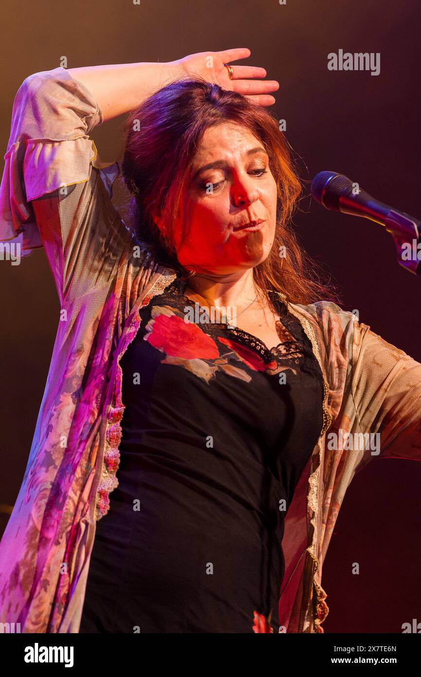 Agnes Jaoui, french actress and singer plays live in Brussels in 2016 ...