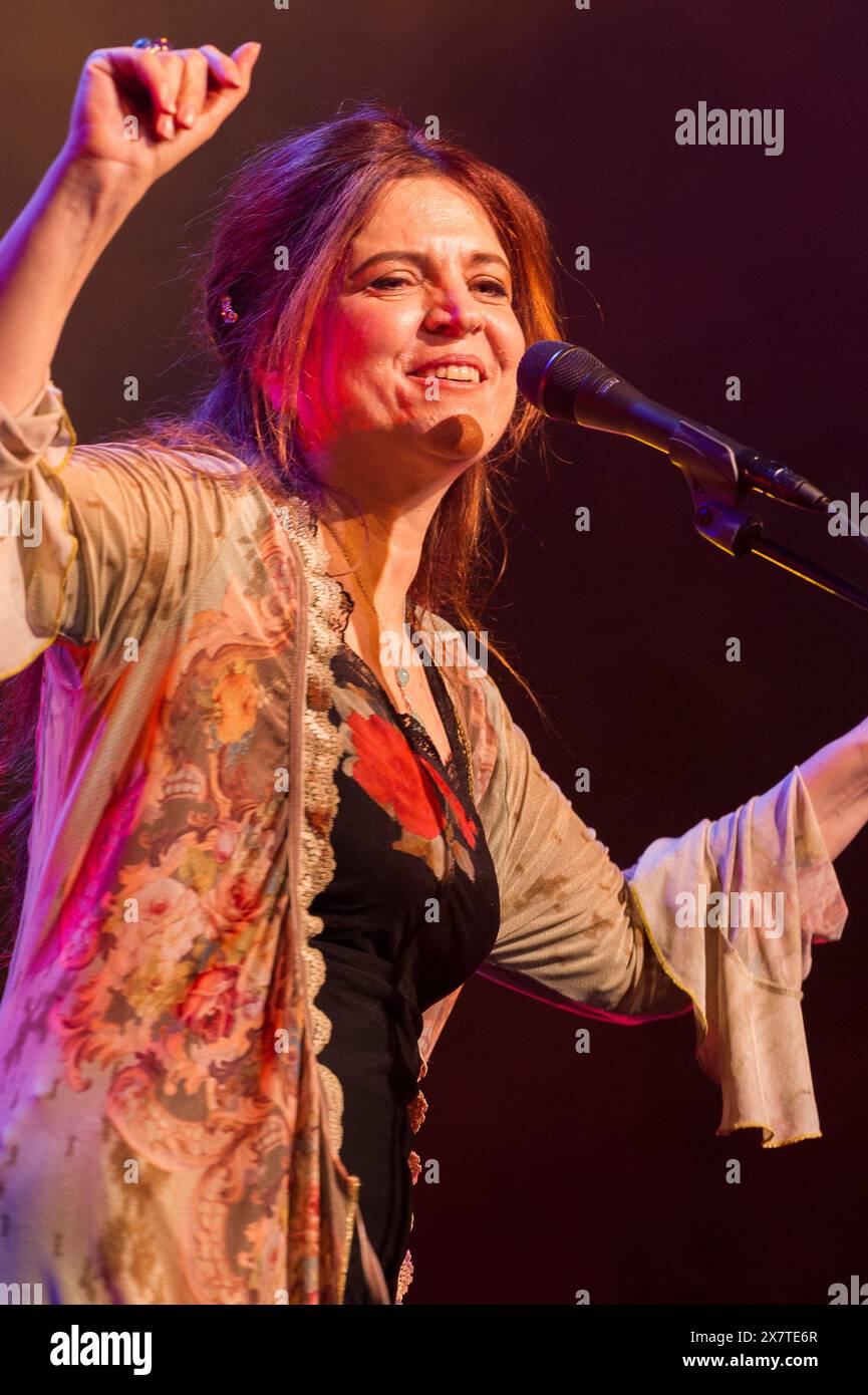 Agnes Jaoui, french actress and singer plays live in Brussels in 2016 ...
