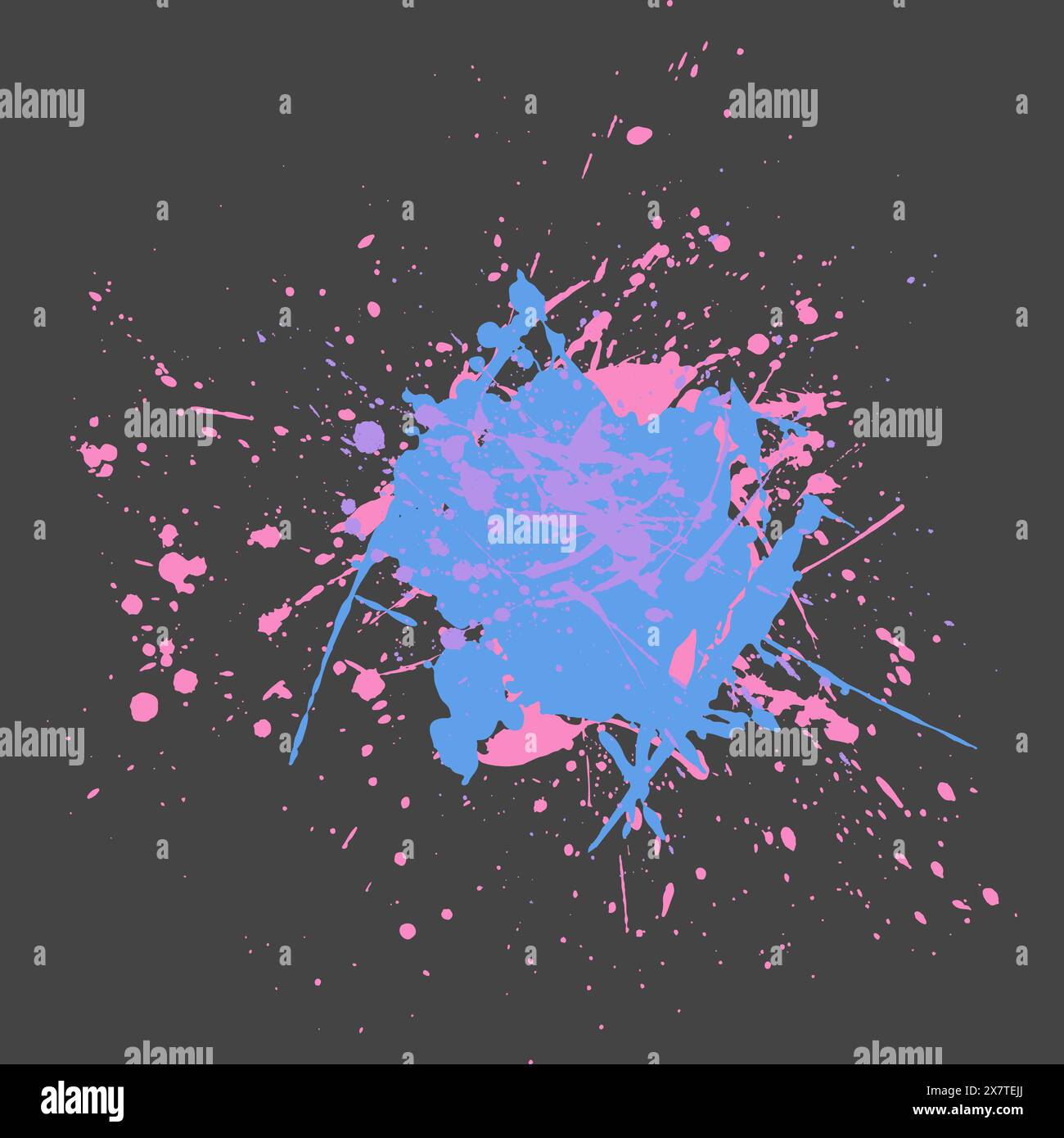 Colorful ink blot. Vector paint splatters. Artistic round text box ...