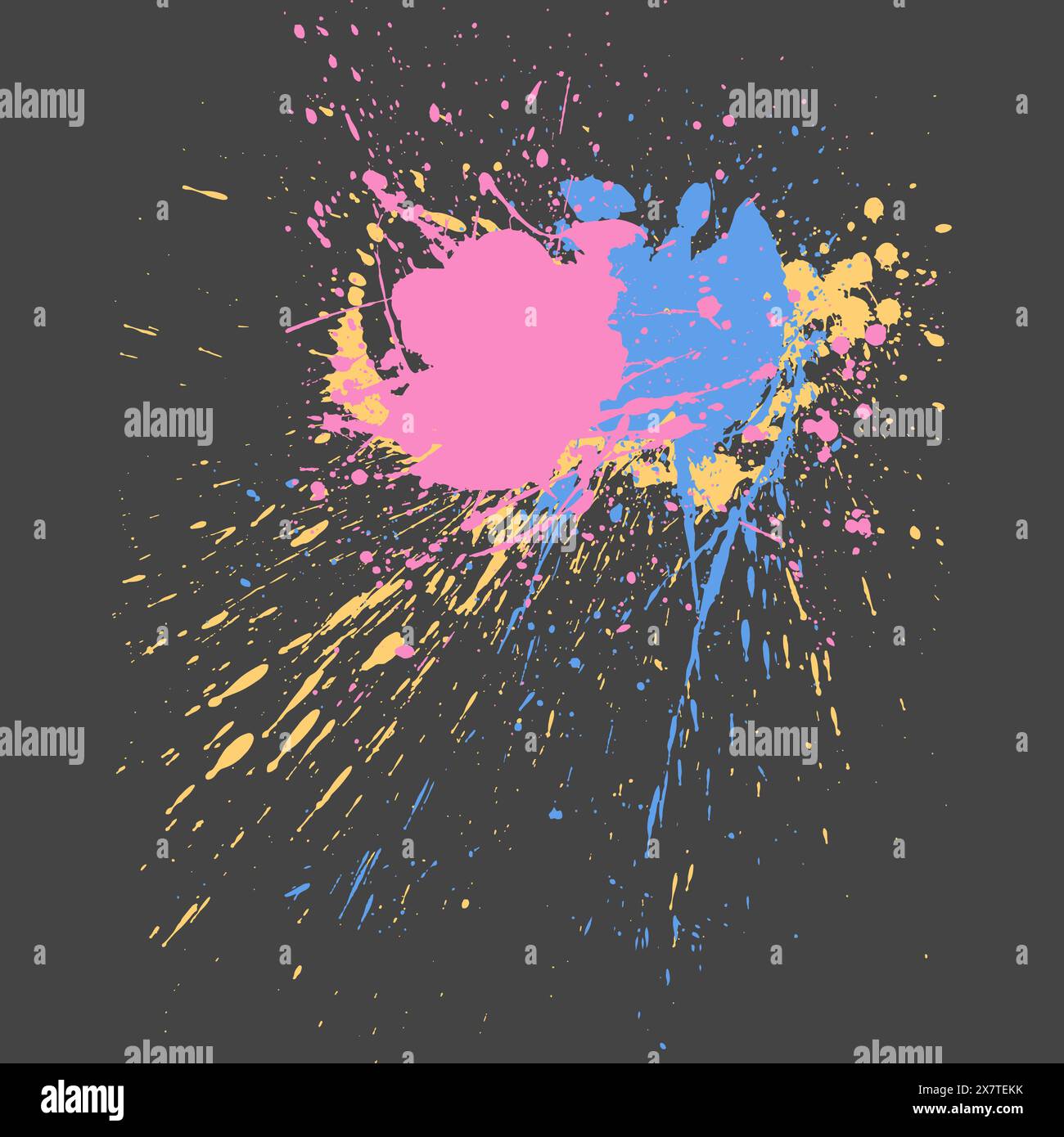 Colorful ink blot. Vector paint splatters. Artistic round text box ...