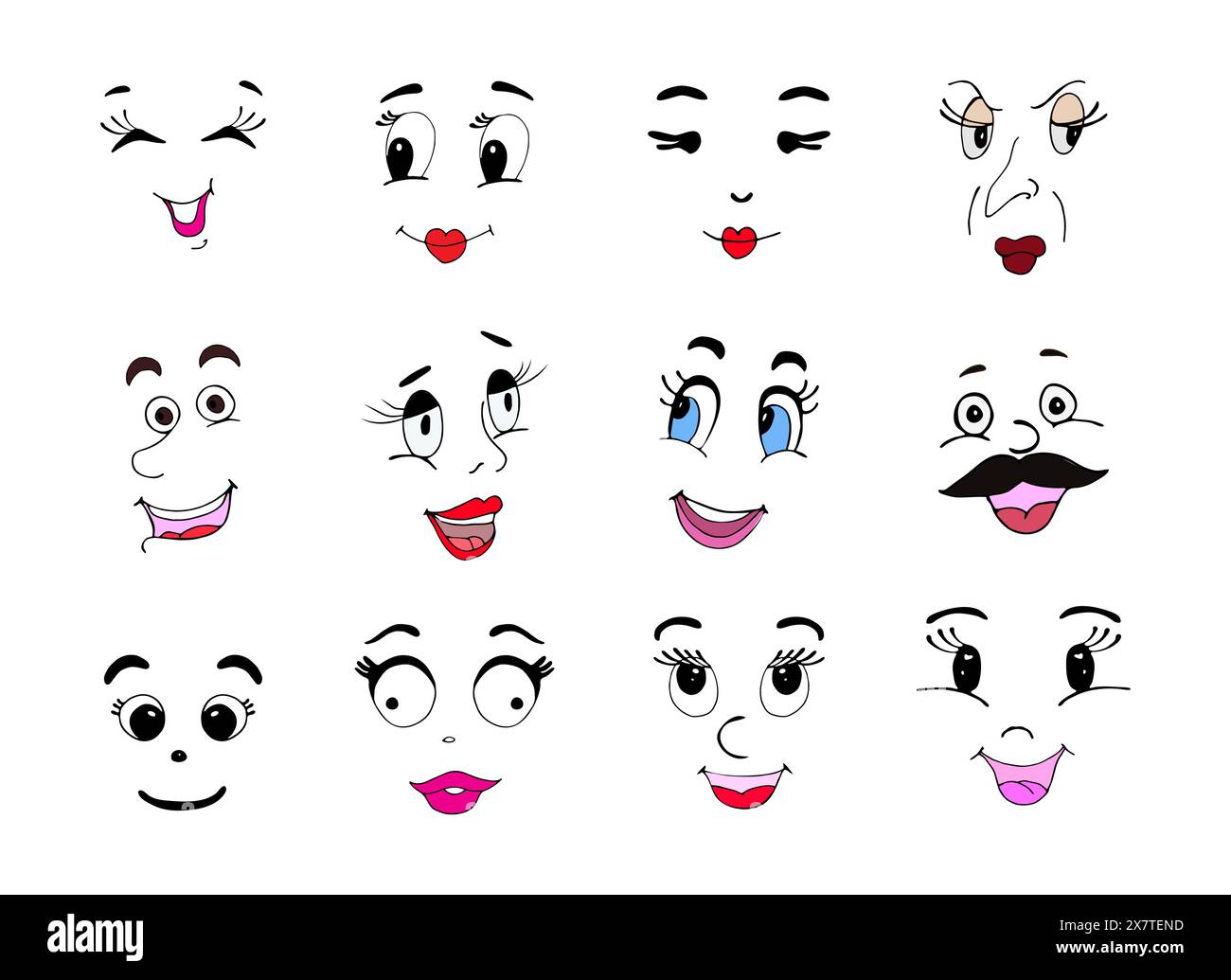 Animated emotions Stock Vector Images - Alamy
