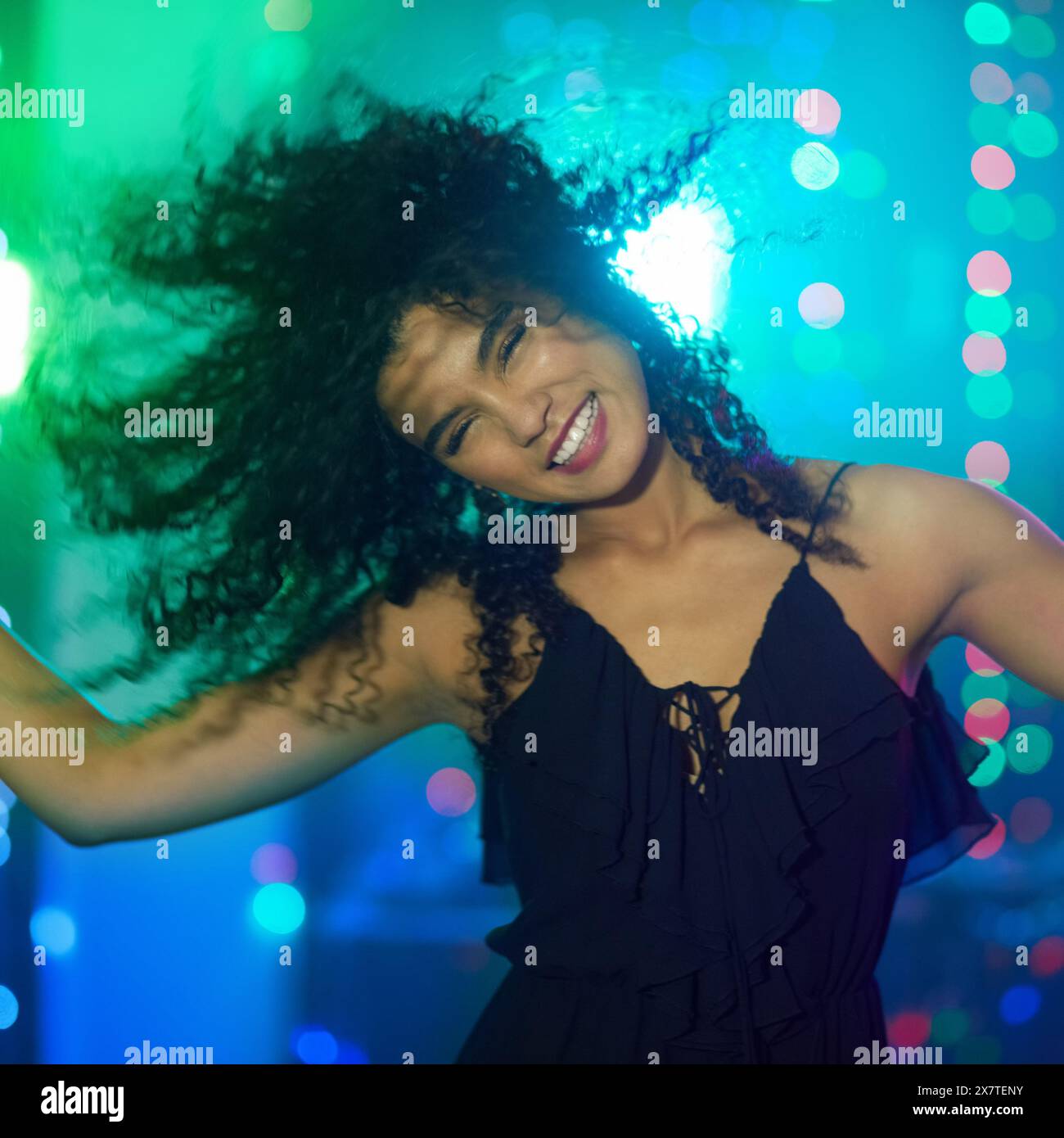 Night fun neon light girl hi-res stock photography and images - Alamy