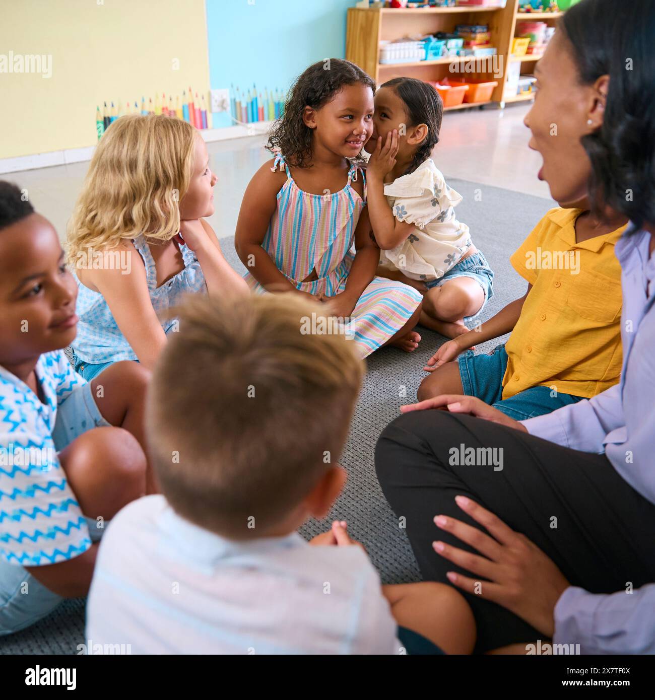 Multi-Cultural Primary Or Elementary School Class With Students ...