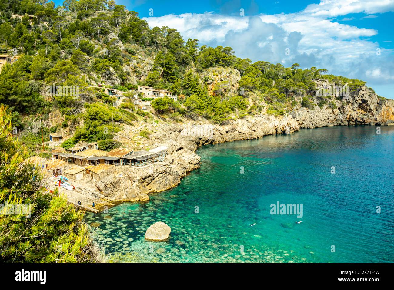 Coastal hike to the bay of Cala de Deià on the beautiful Balearic ...
