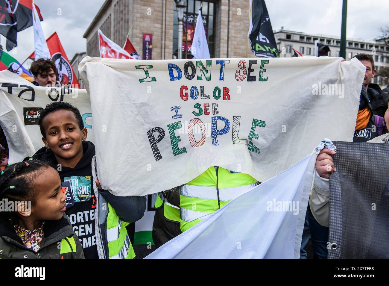 Demonstration against racism and discirimination. ngo's, associations ...