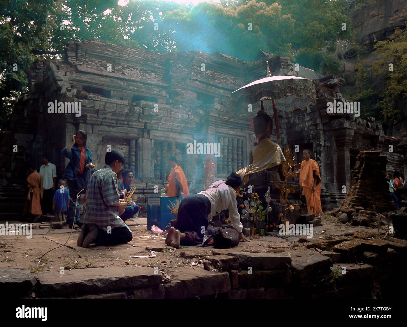 Laos, Champasak, Wat Phu: ancient Khmer temple, already sacred at the ...