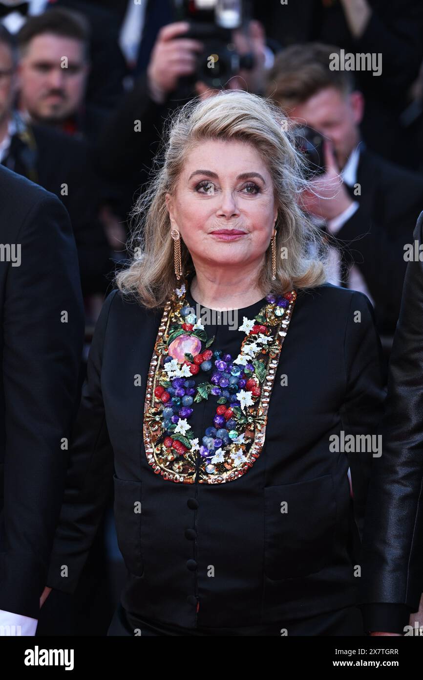 Catherine Deneuve attends the Marcello Mio premiere during the 77th ...