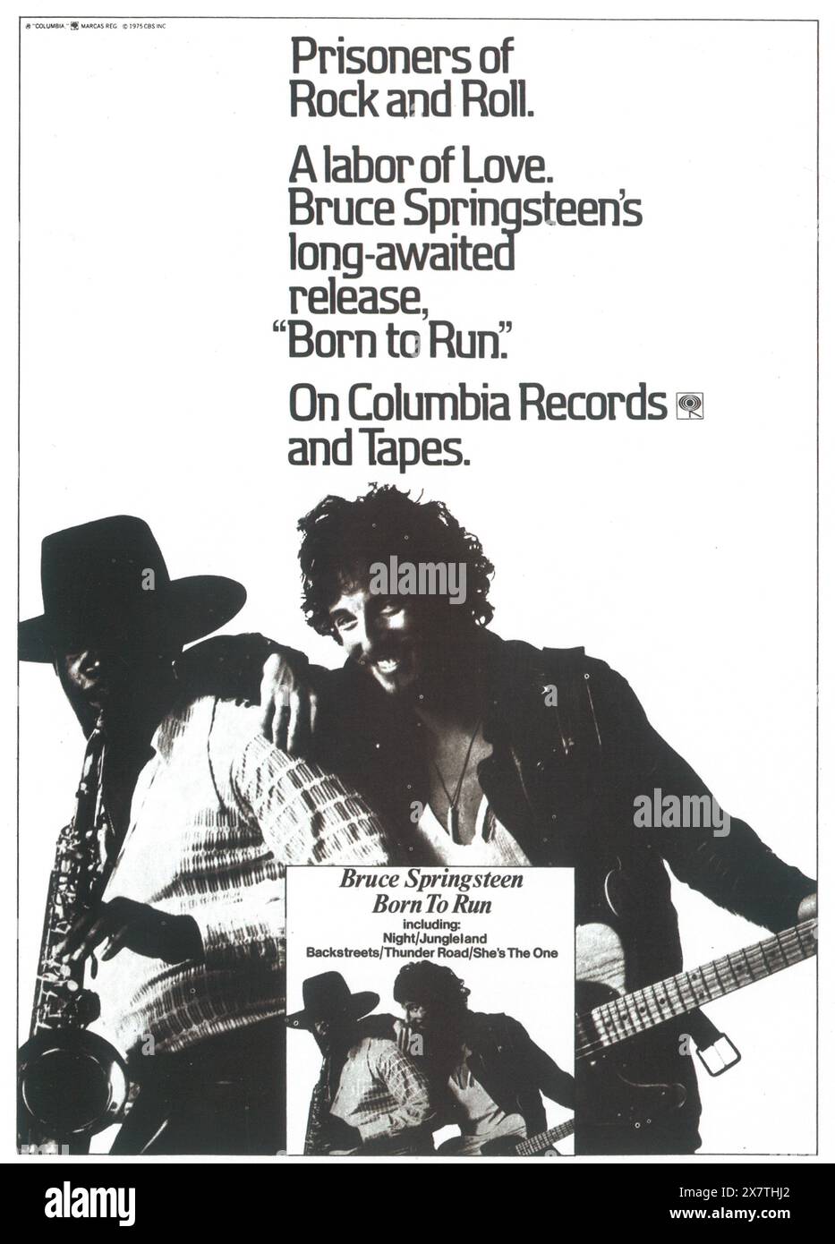 1975 Bruce Springsteen – Born To Run Album promo Stock Photo - Alamy