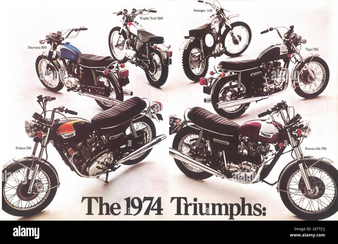 Vintage triumph motorcycle ad hi-res stock photography and images - Alamy