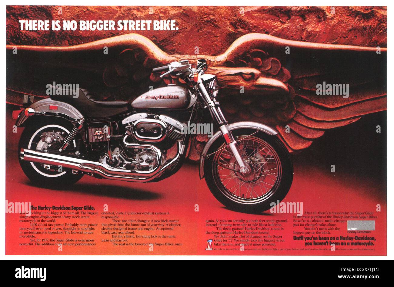 1977 Harley Davidson 1200 Super Glide Ad Stock Photo - Alamy