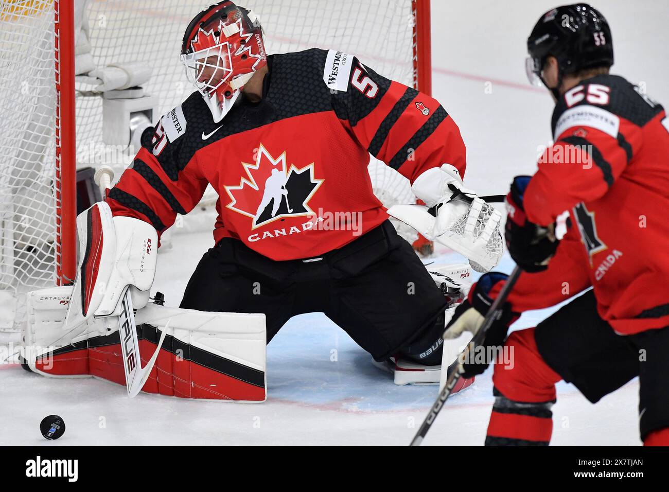 Prague, Czech Republic. 21st May, 2024. Goalkeeper of Canada JORDAN ...
