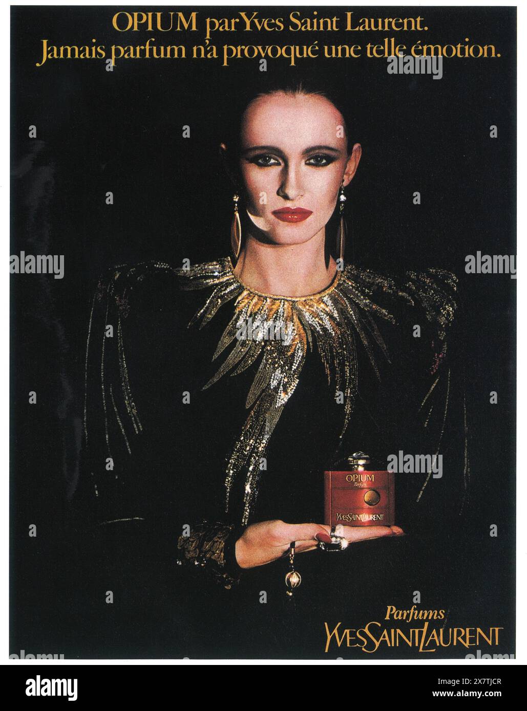1979 Yves Saint Laurent Opium Perfume Ad - Provokes Emotion - Jamais parfum na provoque une ...