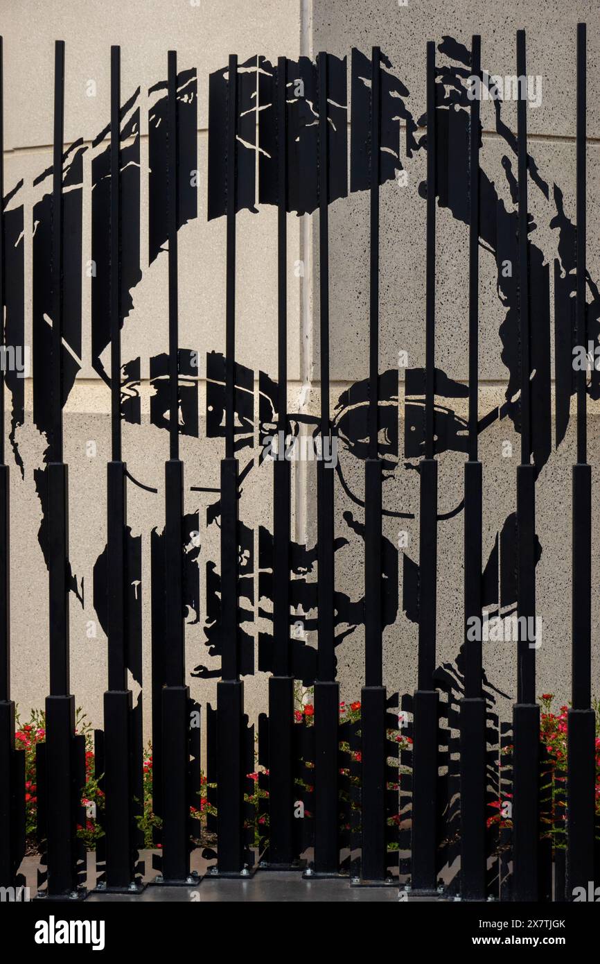 Mother of the civil rights movement Rosa Parks sculpture in front of ...