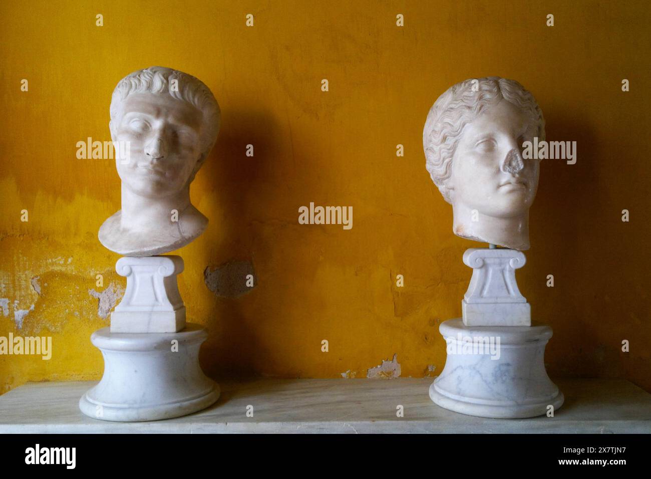 Classical Roman heads at Casa de Pilatos, Seville, Andalusia, Spain ...